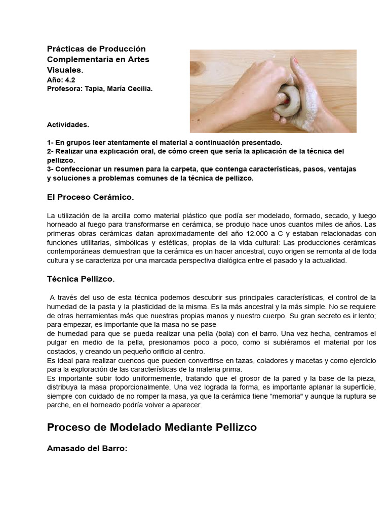 Técnicas de Modelado en Cerámica | PDF | Barro | Cerámica