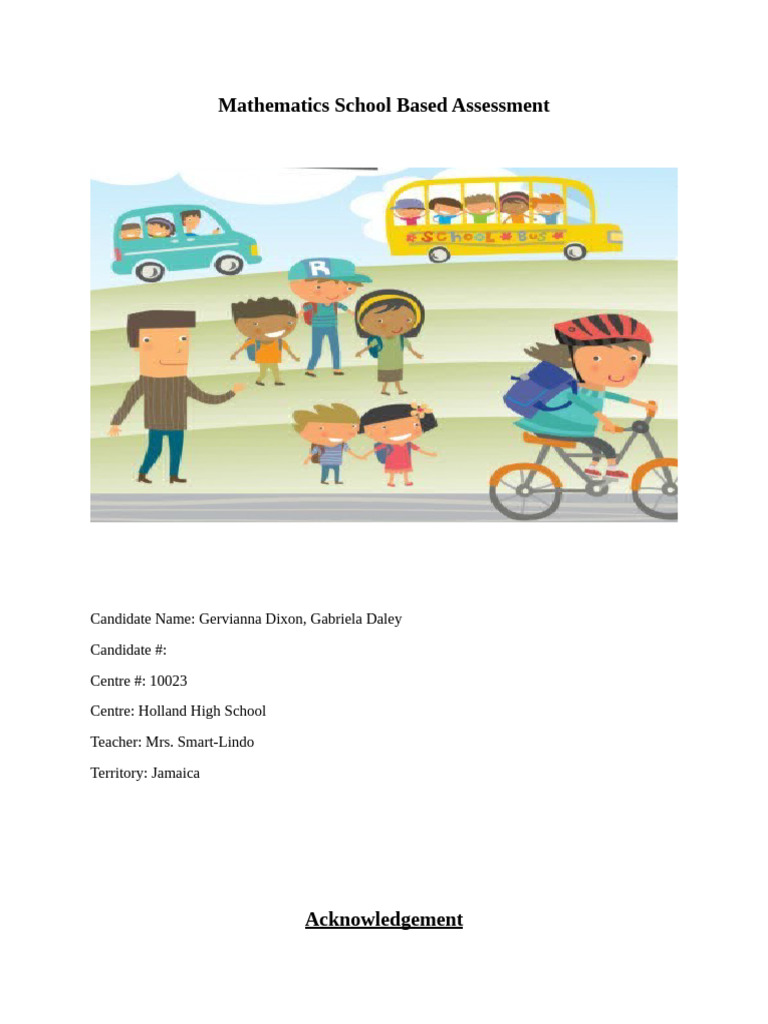 Maths Sba Updated | PDF