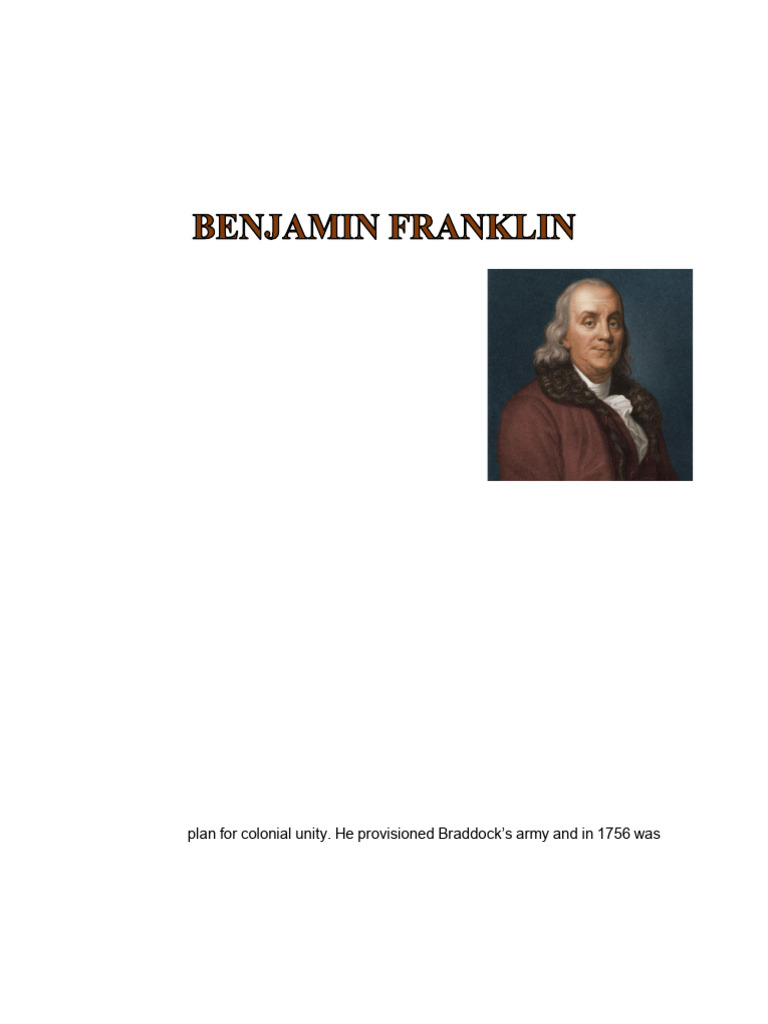 CRONICA Benjamin Franklin | PDF | Benjamin Franklin | Pennsylvania