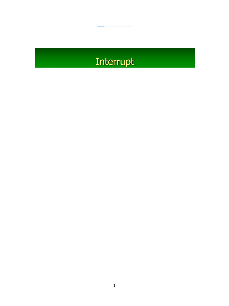 Interrupts | PDF