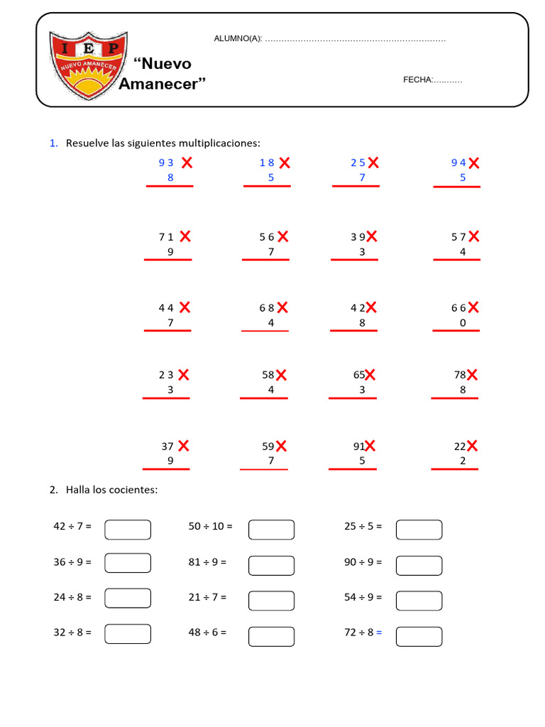 Eti Aritmètica Diciembre 2do Primaria | PDF
