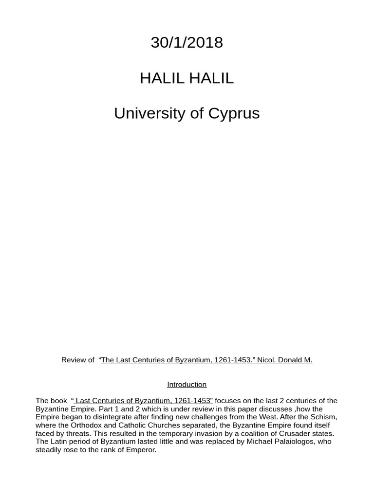 Review of Byzantine History | PDF | Byzantine Empire