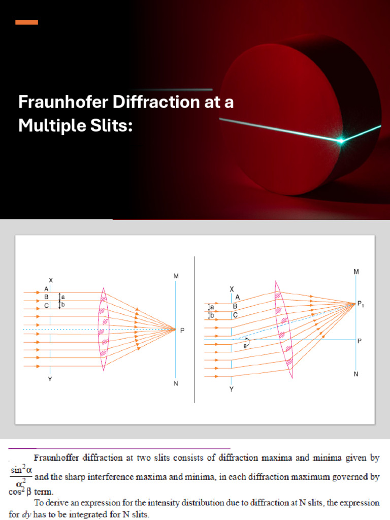Multiple Slits Diffraction | PDF