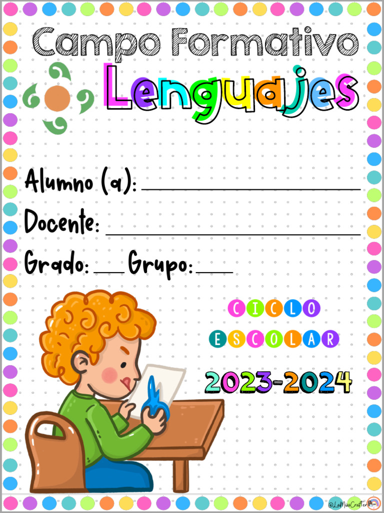 PORTADAS LIBRETAS NEM CAMPOS FORMATIVOS LaMissCrafter | PDF