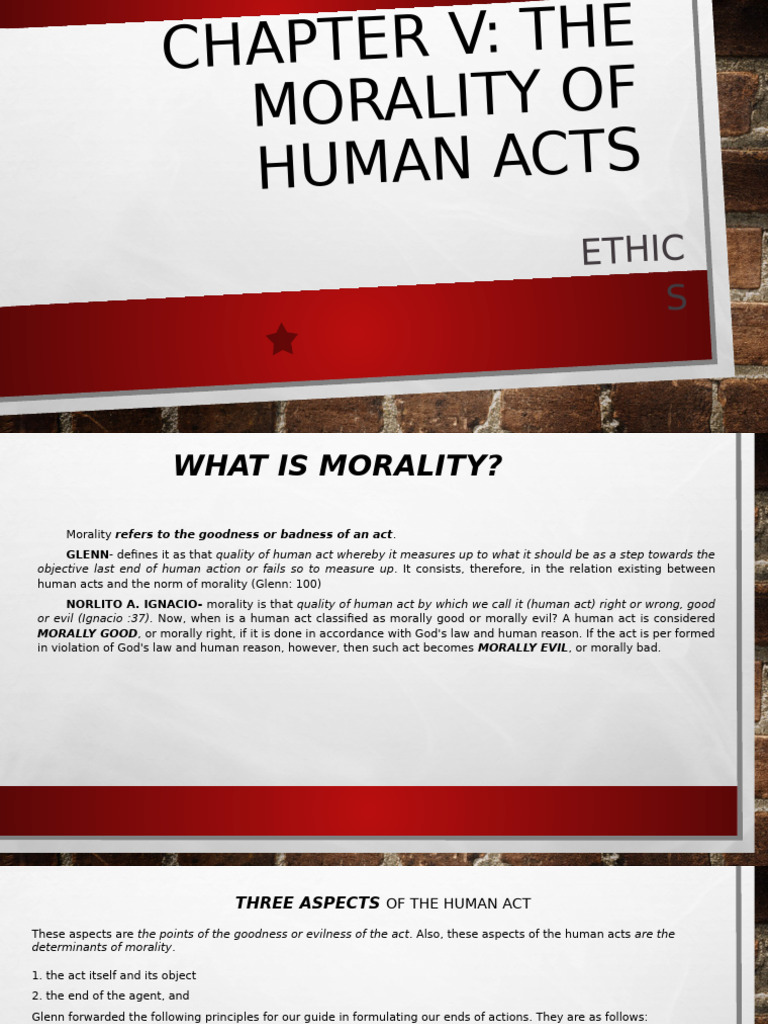 CHAPTER-V-THE-MORALITY-OF-HUMAN-ACTS | PDF | Conscience | Morality
