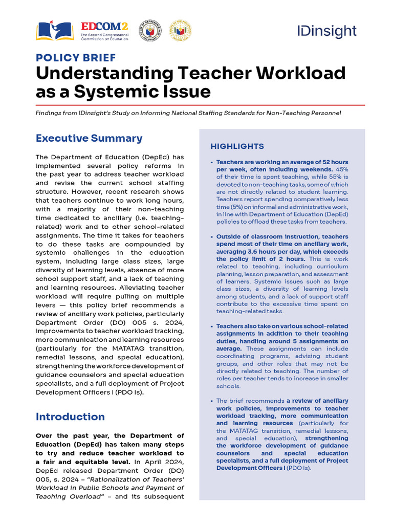 Addressing Teacher Workload Challenges | PDF | Teachers | Curriculum