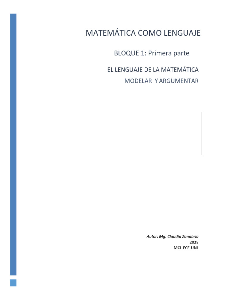 Bloque 1.1 El Lenguaje de La Matematica | PDF | Comunicación | Semiótica