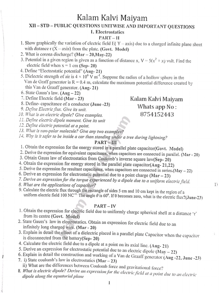 12th Physics | PDF