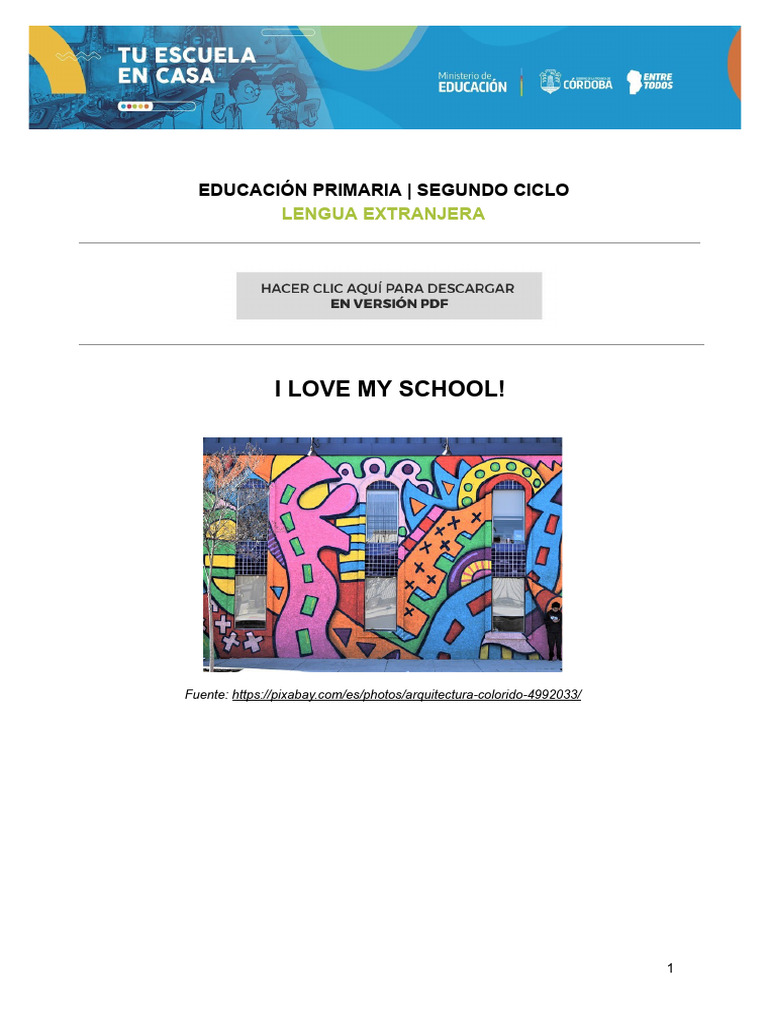I Love My School | PDF | Escritura | Léxico