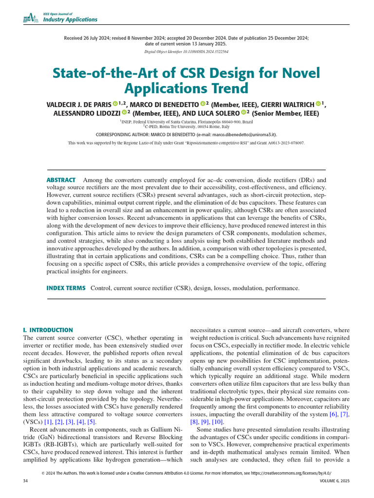 State-of-the-Art - of - CSR - Current Source Rectifirevdesign - For ...