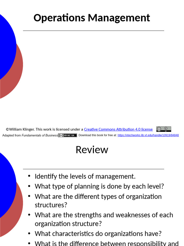 Operations Management Overview Guide | PDF | Operations Management ...