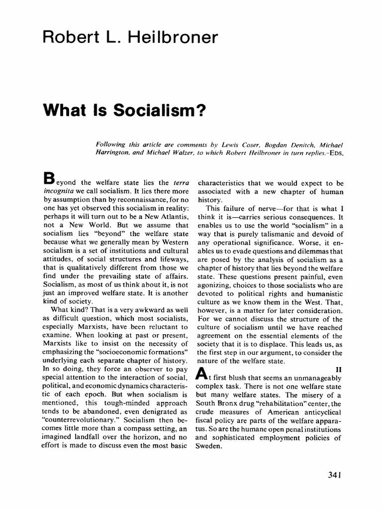 Understanding Socialism Beyond Welfare | PDF | Socialism | Capitalism