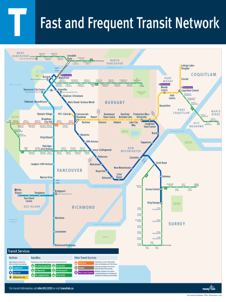 Fast and Frequent Transit Map | PDF