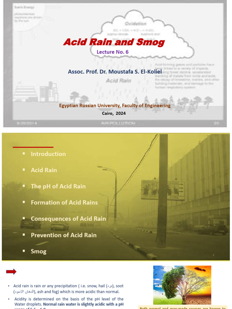 Acid Rain and Smog Overview | PDF | Atmosphere Of Earth | Rain