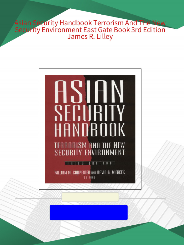 Asian Security Handbook Terrorism and The New Security Environment East ...