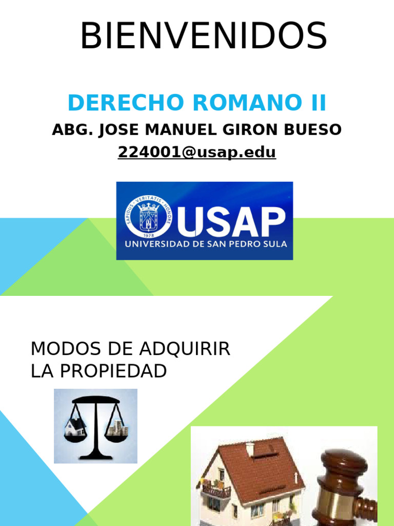 Modos de Adquirir Propiedad en Derecho | PDF | Posesión (Ley) | Propiedad