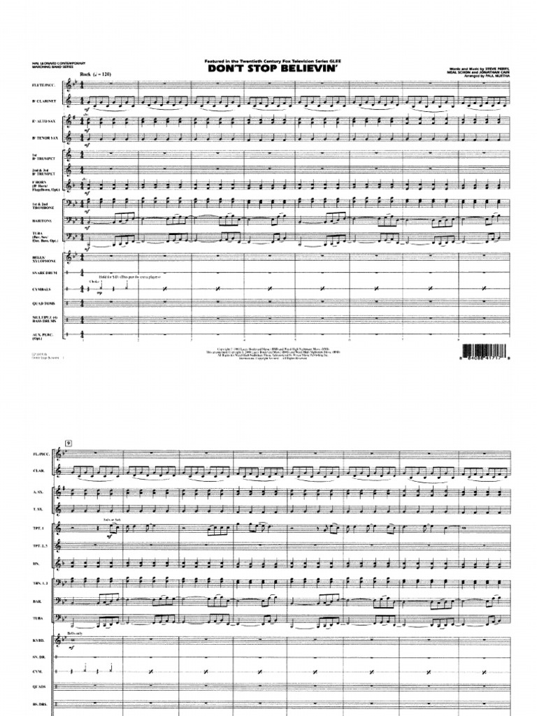March Band Don - T Stop Believin | PDF