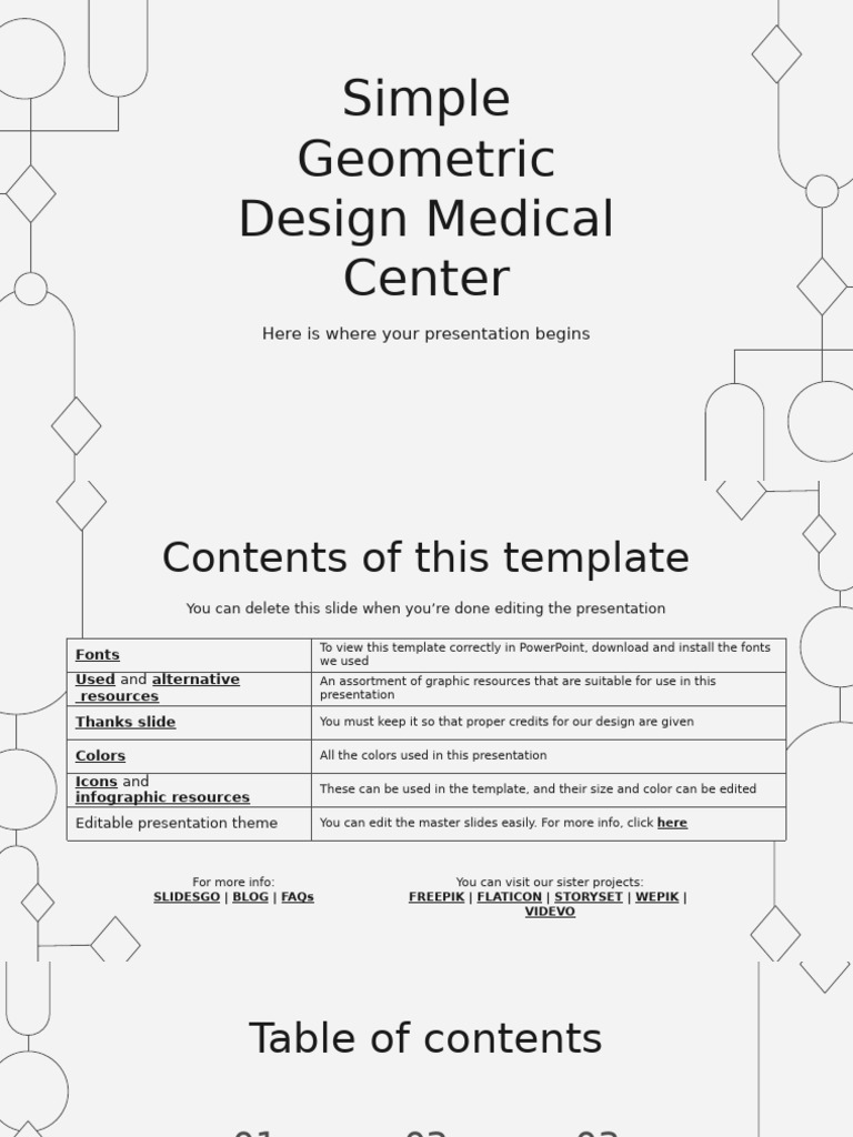Simple Geometric Design Medical Center by Slidesgo | PDF | Planets | Saturn