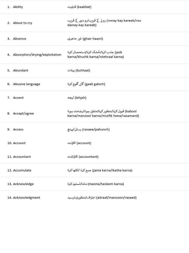 General Words | PDF