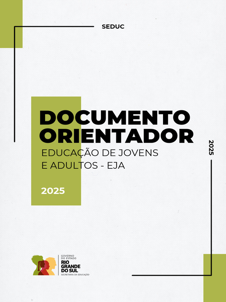 Documento Orientador EJA 2025 | PDF | Educação para adultos ...
