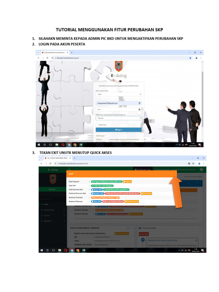 Panduan Perubahan Data SKP | PDF
