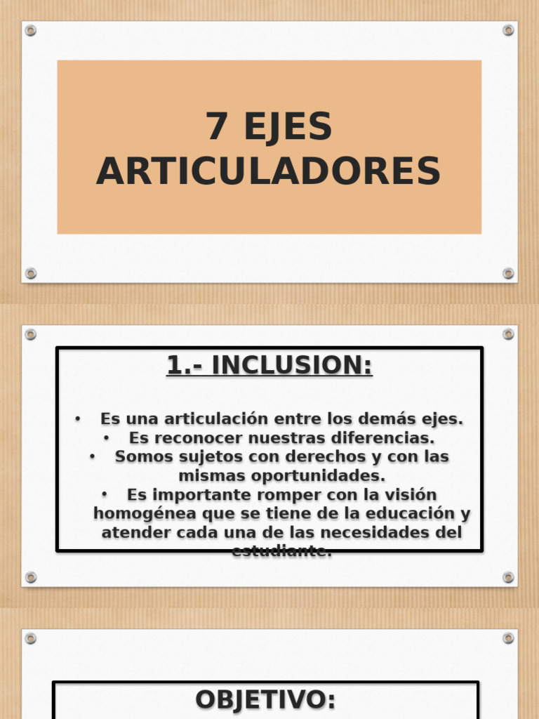 7 Ejes Articuladores 2022 Pdf Inclusión Educación Igualdad De