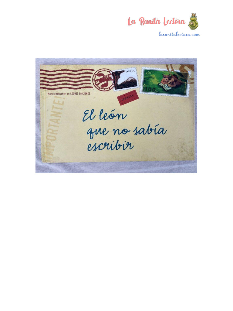 Actividades para "El león que no sabía escribir" | PDF