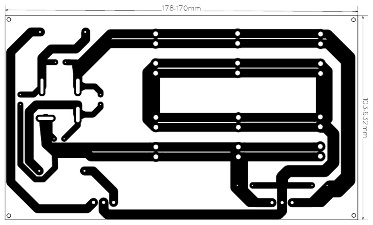 PCB - BOTTOM-LAYER - Symmetrical Power Supply For Power Amplifiers | PDF