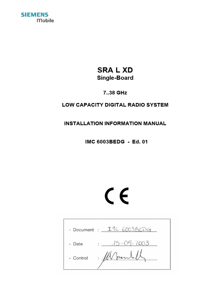 6003BEDG - Ed1-Single Board IDU | PDF | Electrical Connector | Coaxial ...