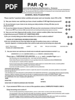 ParQ Plus 2024 PDF | PDF | Asthma | Diseases And Disorders