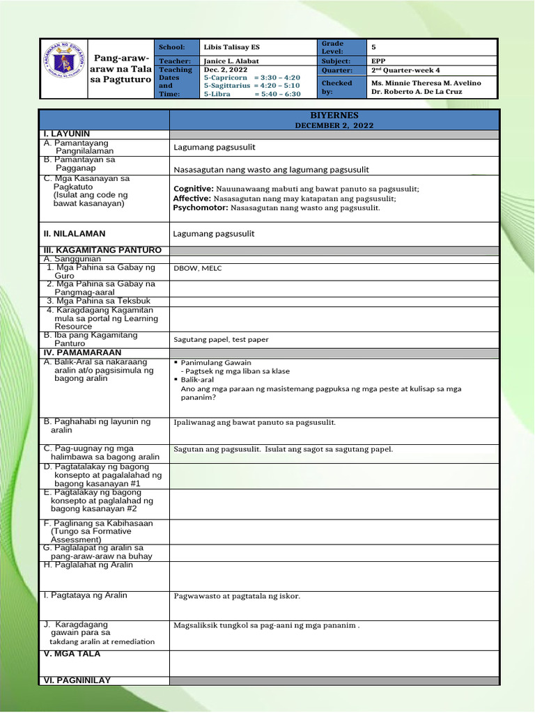 DLP_EPP-5_Q2_W1-DEC 2 | PDF