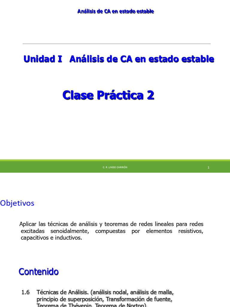 Clase Practica 2 1 | PDF | Red eléctrica | Ingenieria Eléctrica