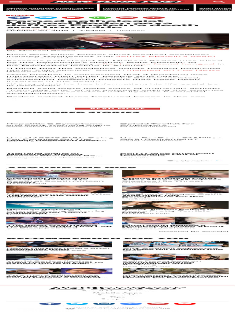 Epstein's Death: Homicide Claims by Baden | PDF