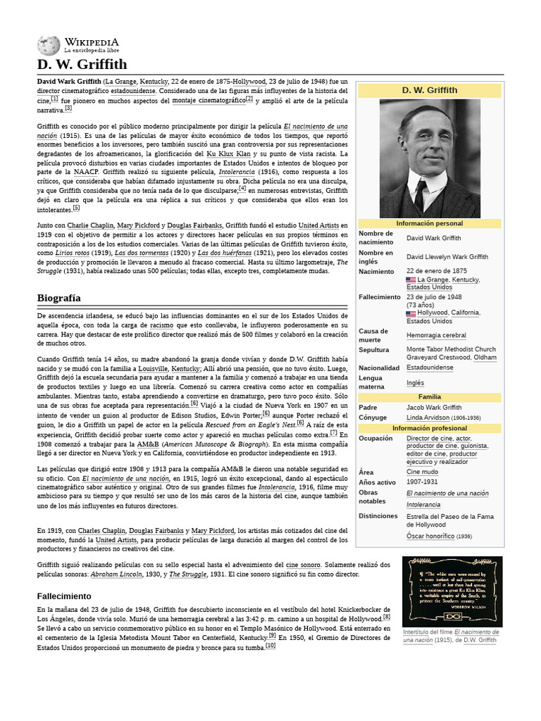 D. W. Griffith | PDF