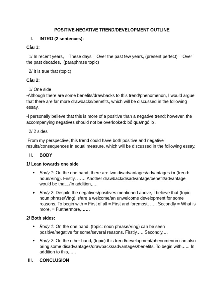 Positive Negative Trend Chung | PDF
