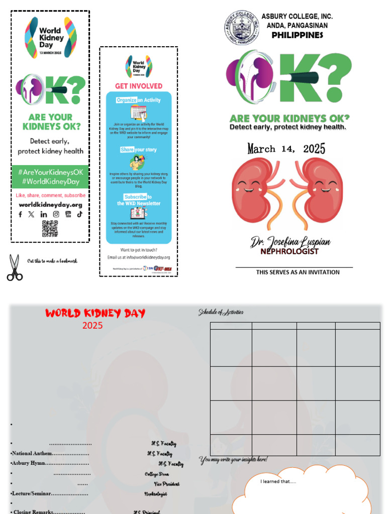 World Kidney Day 2025 Celebration Schedule | PDF