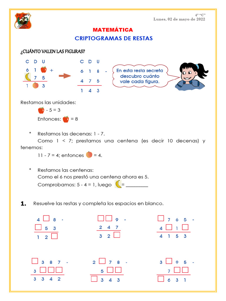 Criptogramas de Restas | PDF