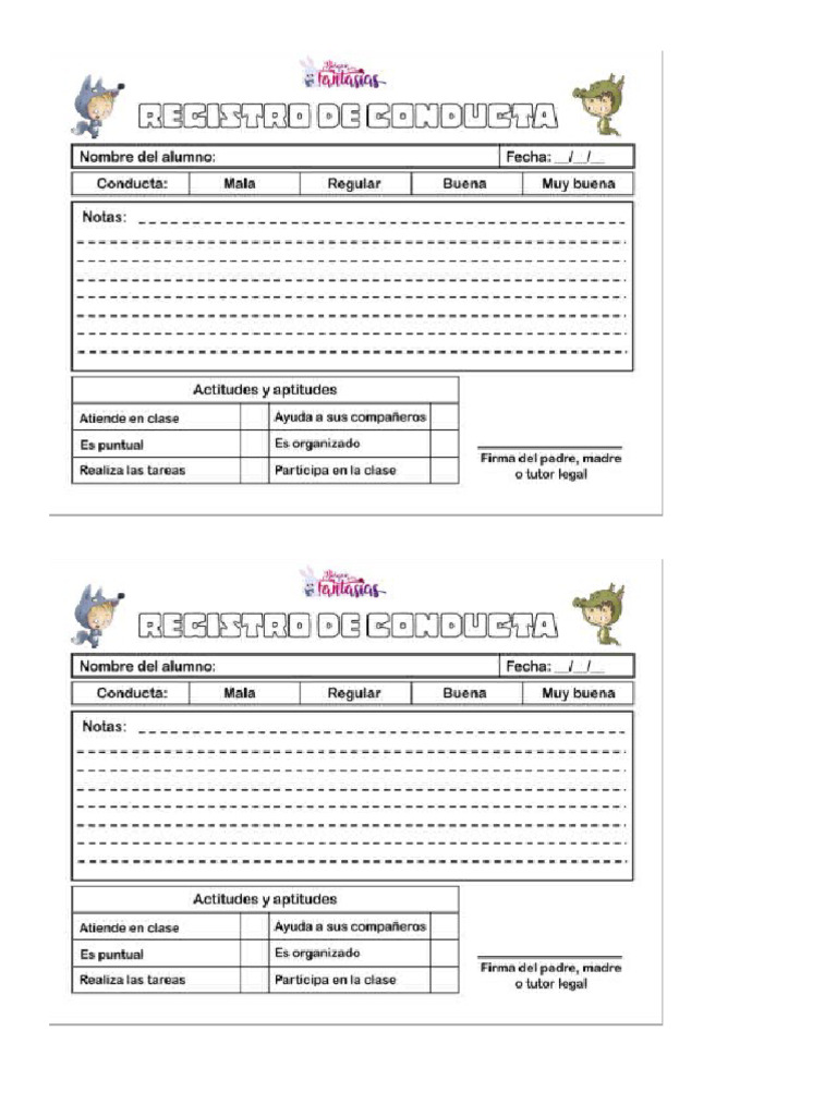 Registro de Conducta | PDF