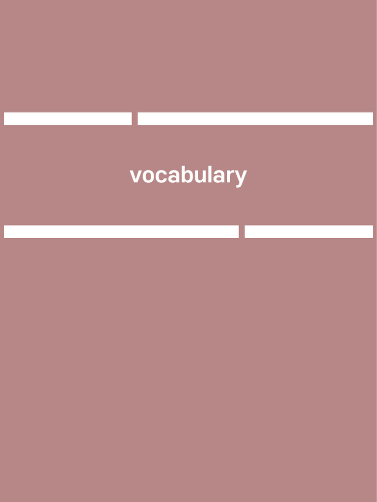 Rainbow Vocabulary Notes | PDF