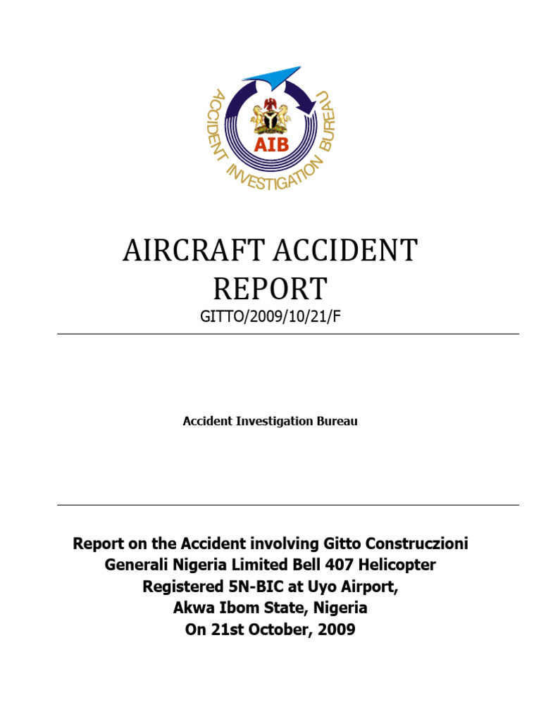 Gitto 5n Bic - Final Report - 20112017 | PDF | Aviation | Helicopter
