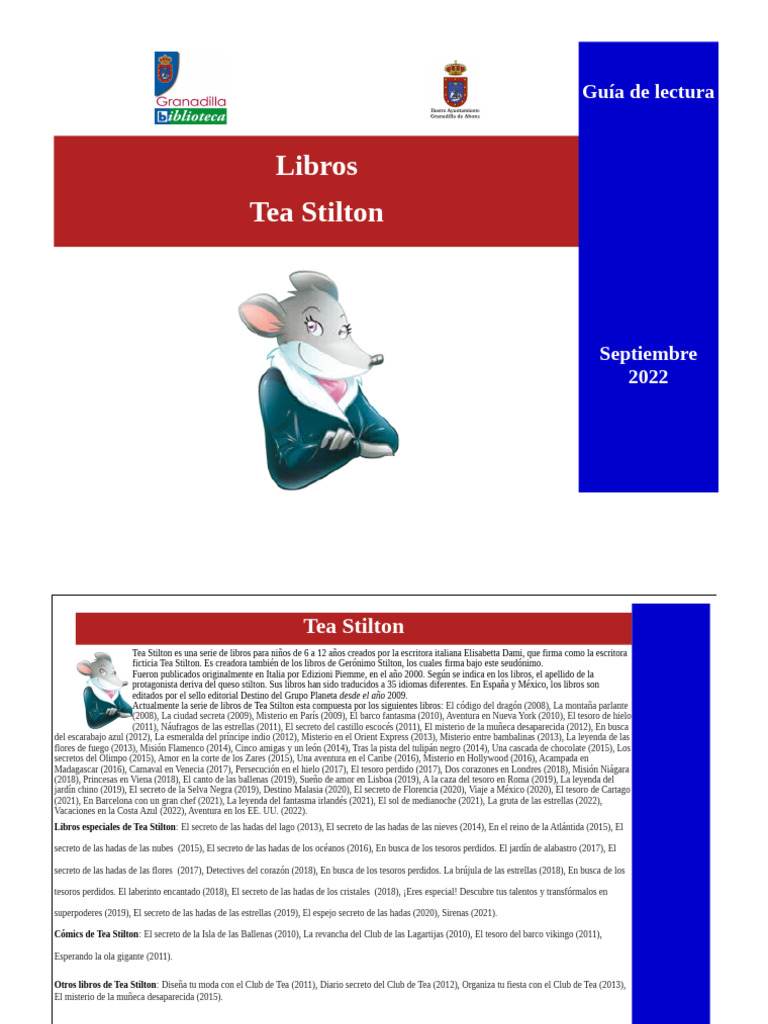 Diseño Guia Tea Stilton | PDF