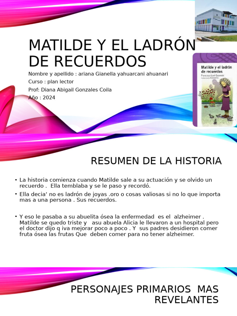 Matilde y El Ladrón de Recuerdos Ariana 4to Grado XDDDDD 20246 | PDF