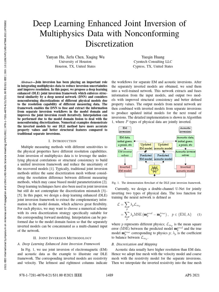 Deep Learning Enhanced Joint Inversion of Multiphysics Data With Nonconforming Discretization ...