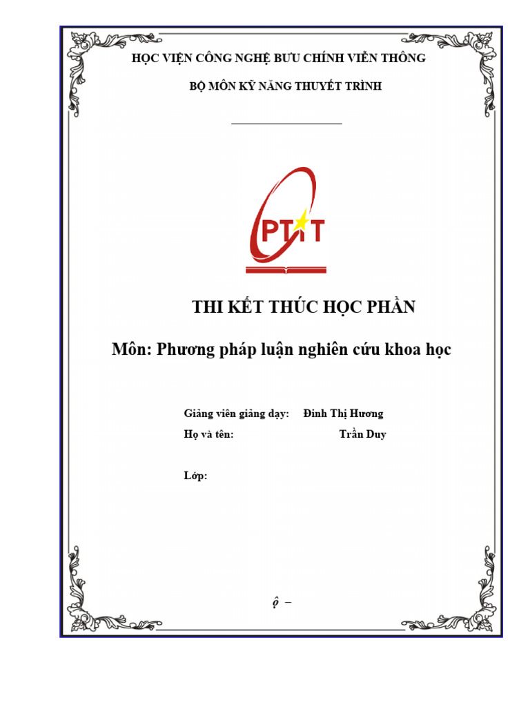 PPL Cuoi Ky | PDF