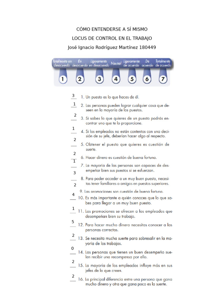 Locus de Control | PDF