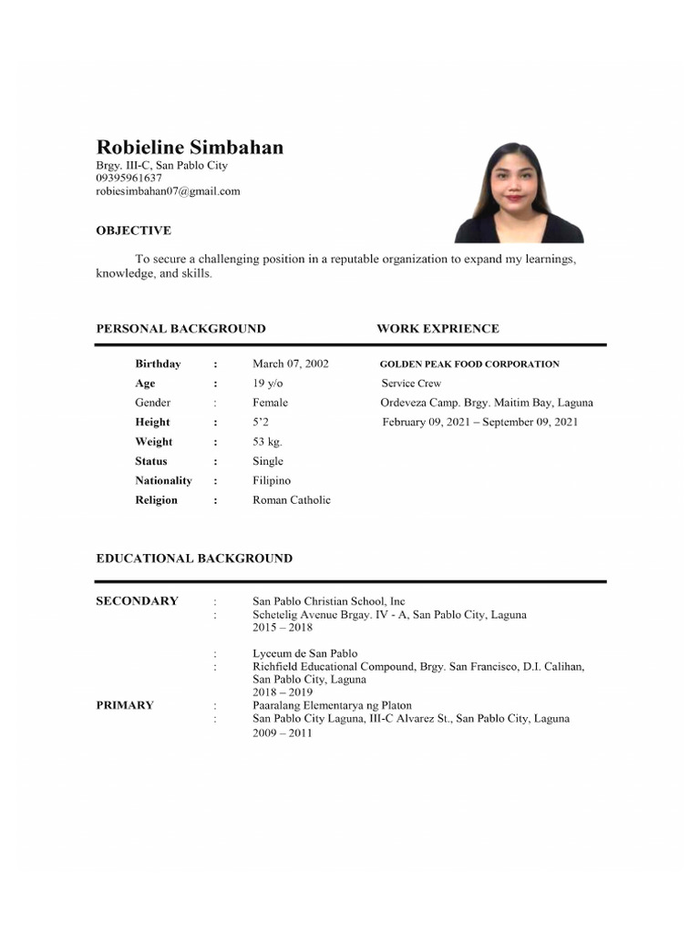 Resume Sample | PDF