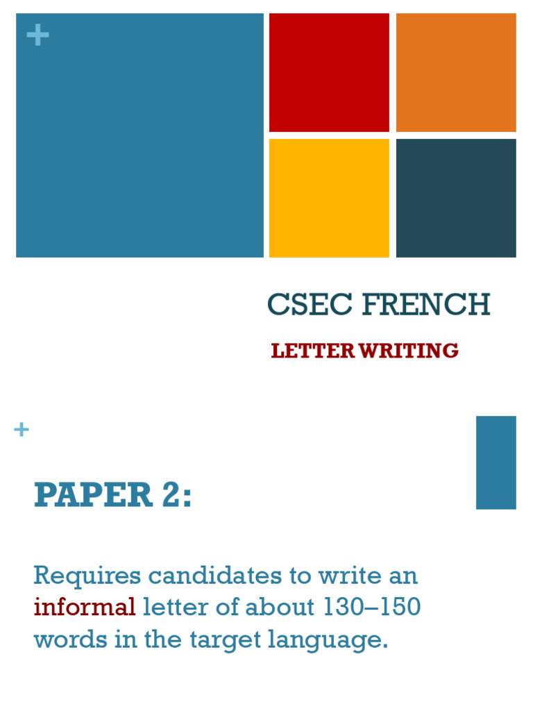 Écrire une lettre informelle en français | PDF | Comportement ...