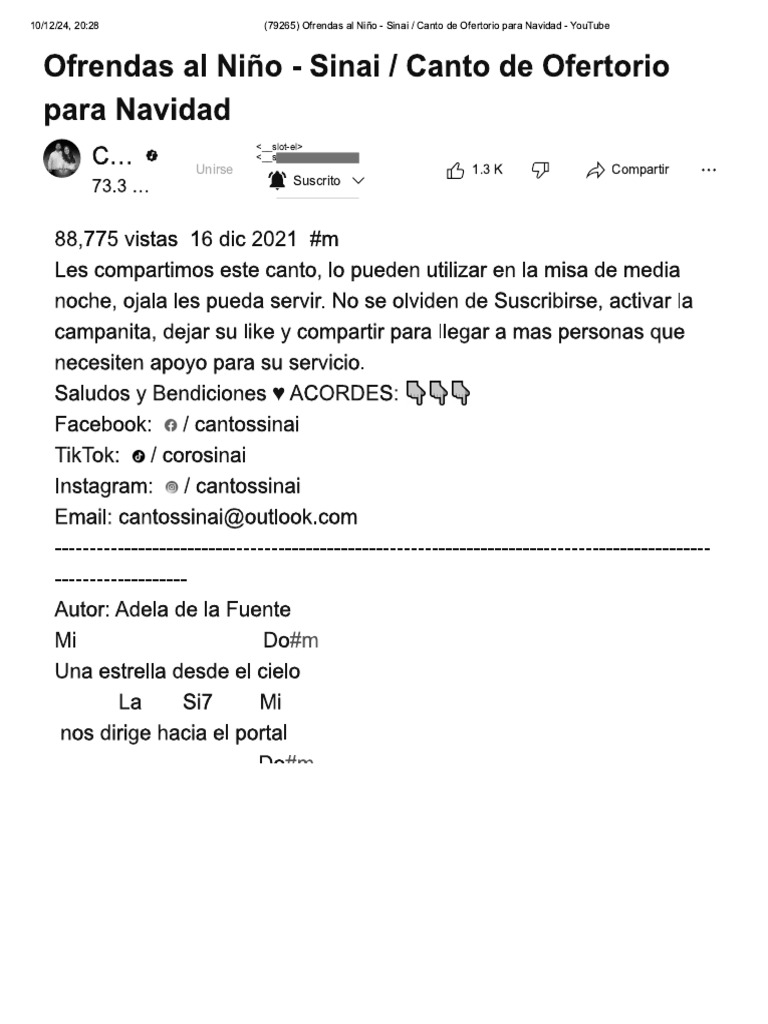 (79265) Ofrendas al Niño - Sinai _ Canto de Ofertorio para Navidad ...