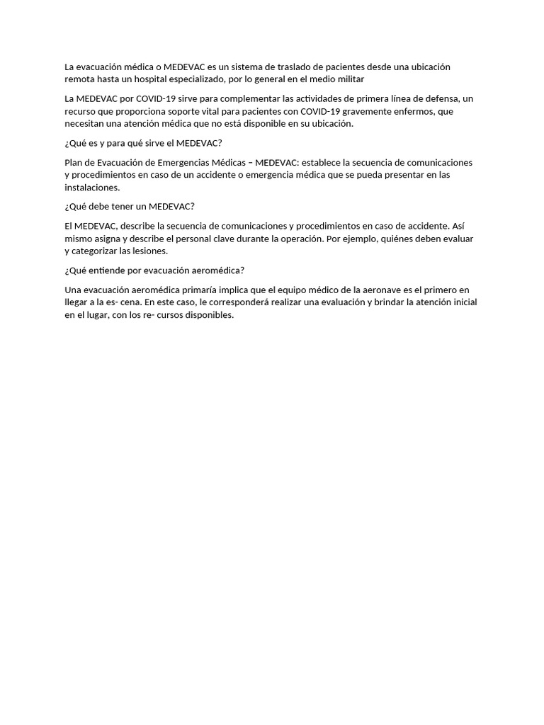 medevac | PDF