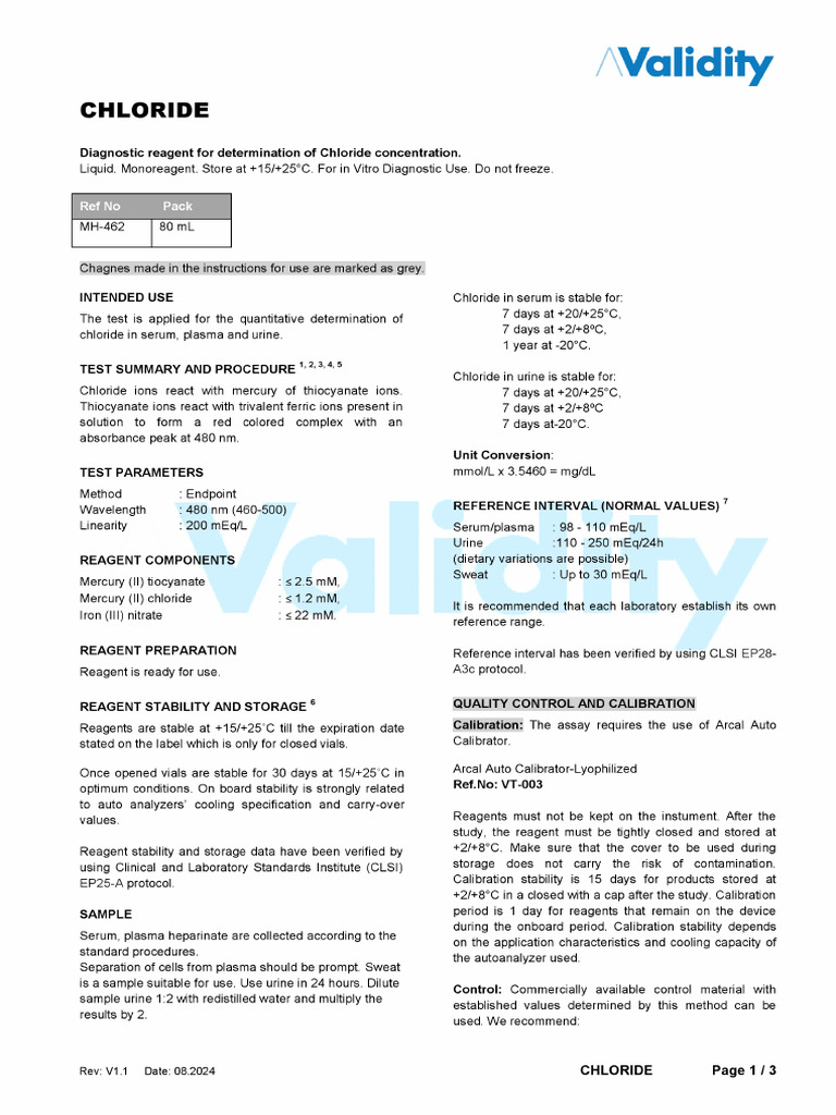 CHLORiDE Ifu Eng | PDF